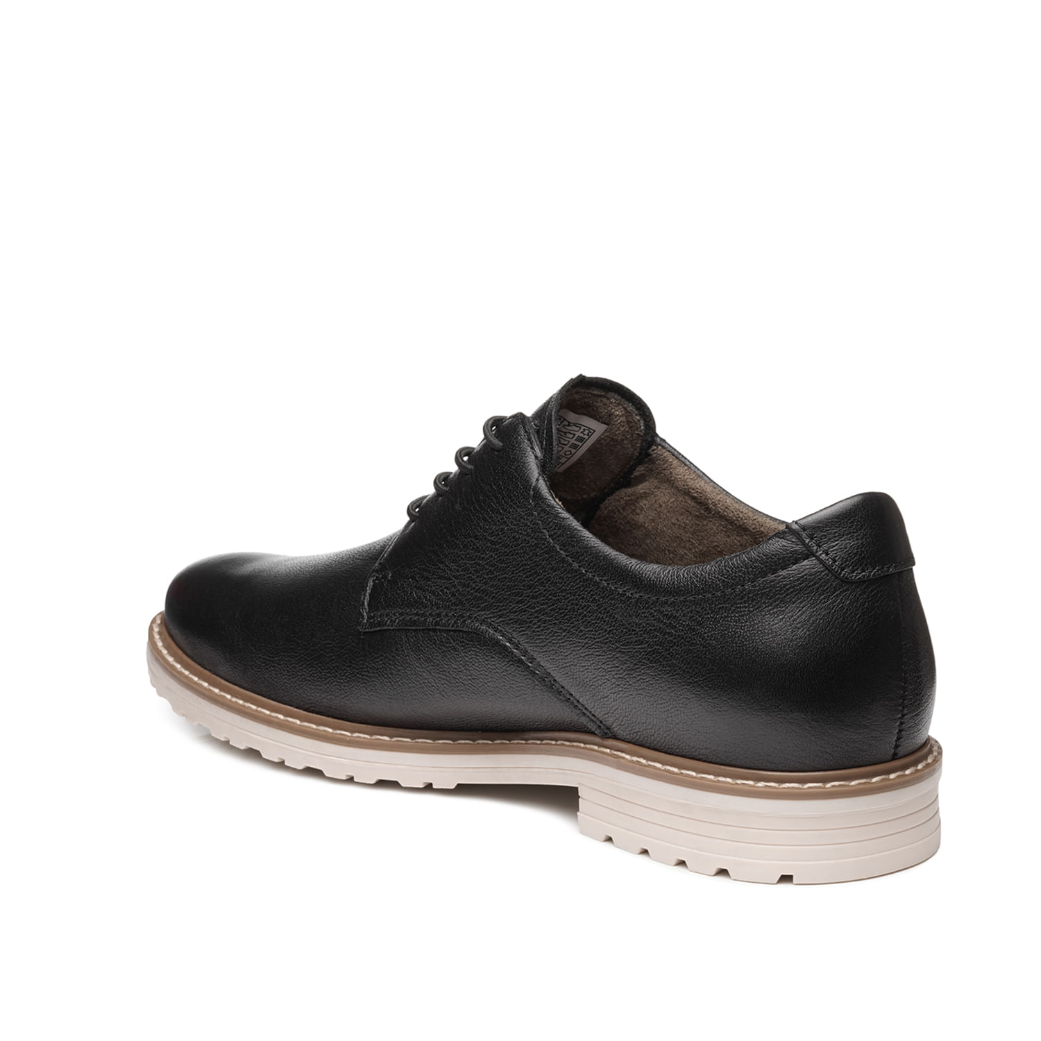Sapato Casual Pegada Masculino em Couro Preto 126207-01 - Pegada