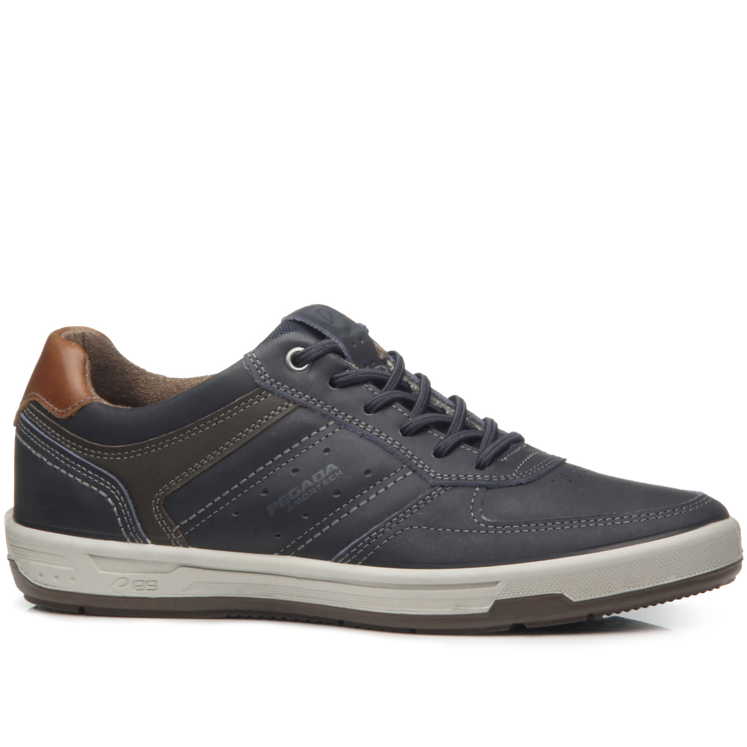 Sapatênis Pegada Masculino em Couro Blue 119407-04 - Pegada