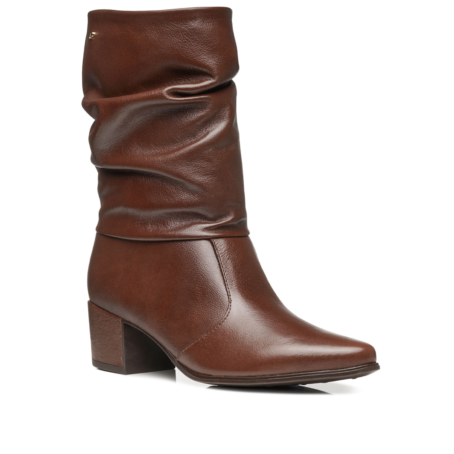 Bota Pegada Feminina em Couro Pinhão 280901-01 - Pegada