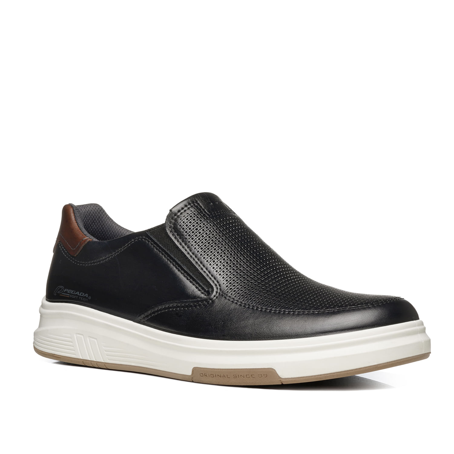Tênis Casual Pegada Masculino em Couro Preto 112303-07 - Pegada