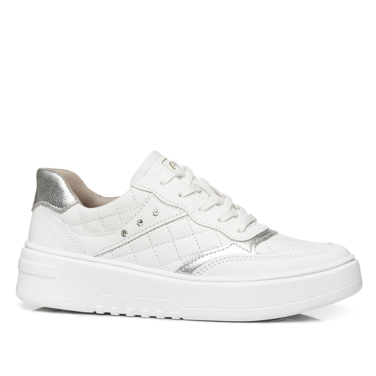 Tênis Pegada Feminino em Couro Branco 213105-01 - Pegada