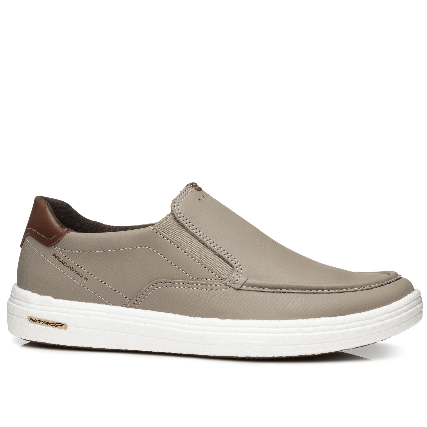 Tênis Casual Pegada Masculino em Couro Areia 112001-04 - Pegada